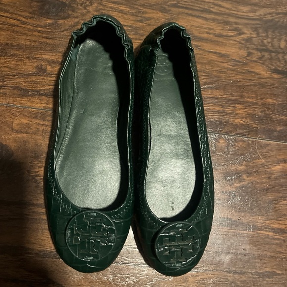 Tory Burch | Shoes | Tory Burch 8m Classic Reva Ballet Flats Dark Green ...